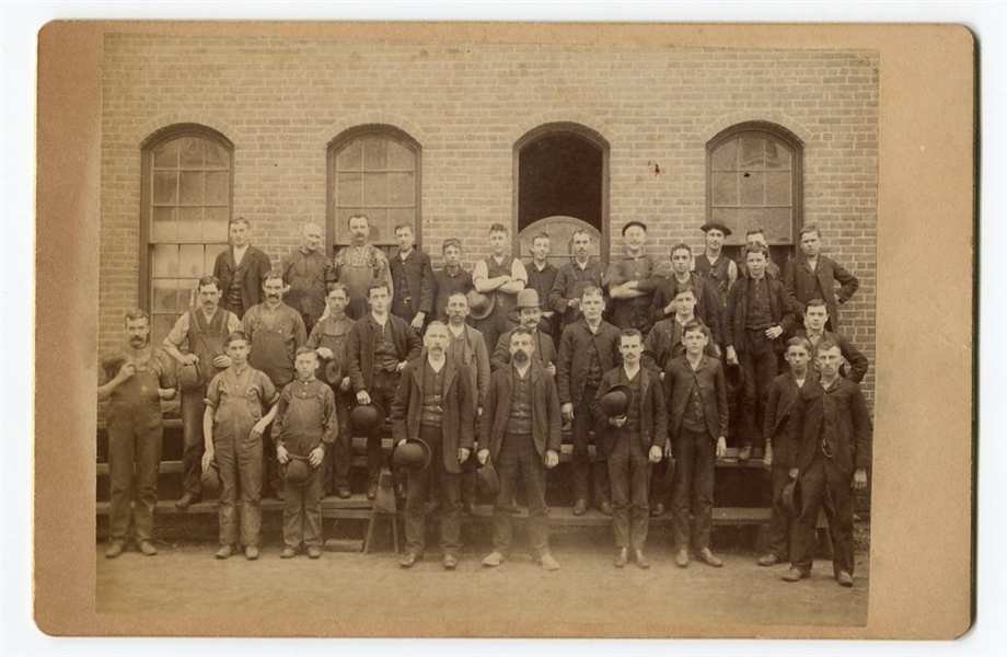 Lot Detail - 1880's Factory Workers Cabinet Card by A.W. Howes Lot Detail - 1880's Factory Workers Cabinet Card by A.W. Howes